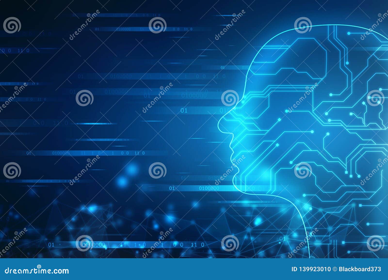 Abstract Artificial Intelligence. Technology Web Background Stock ...