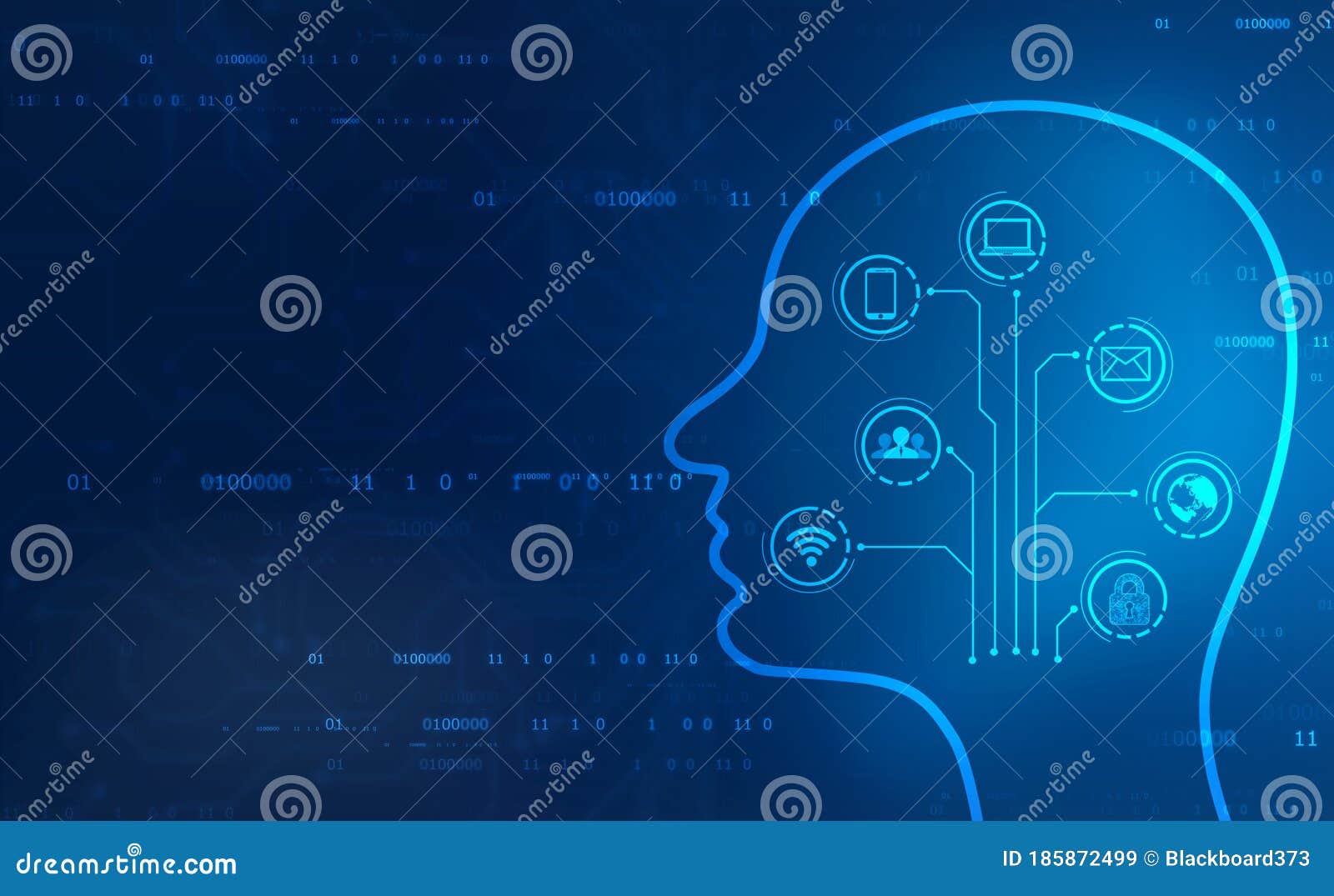 Abstract Artificial Intelligence. Technology Web Background Stock ...