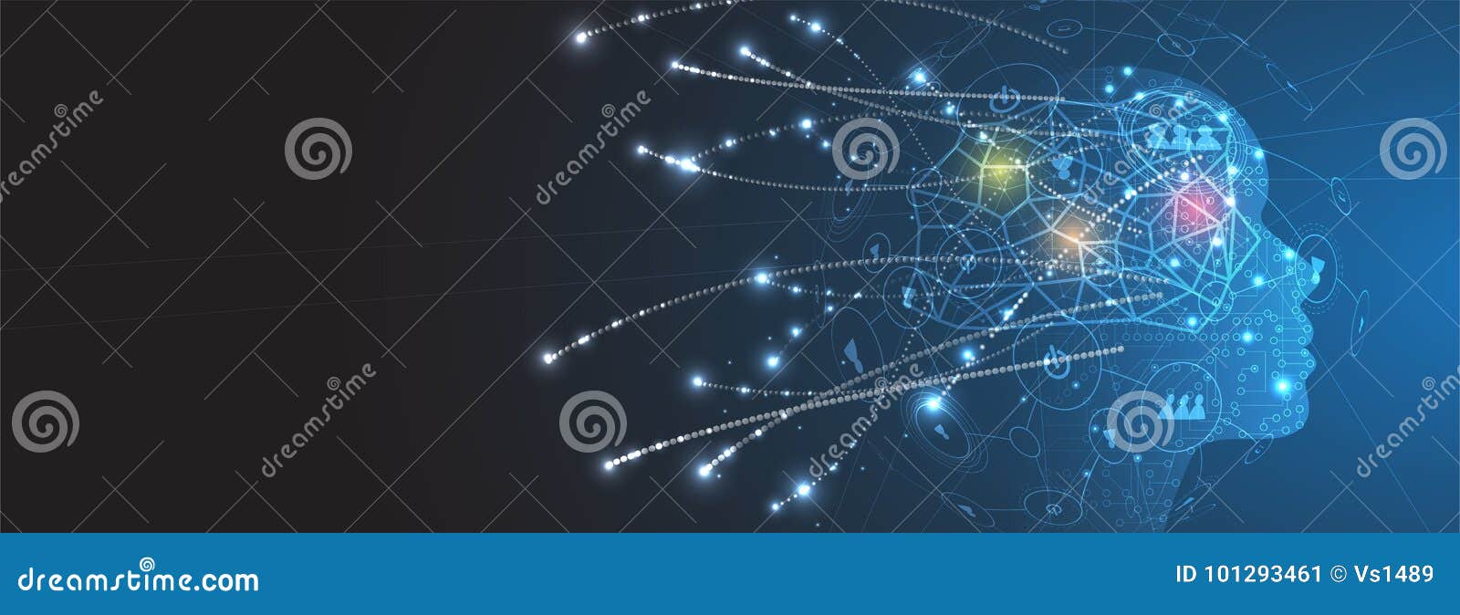 Artificial Intelligence. Technology Web Background Stock Illustration ...