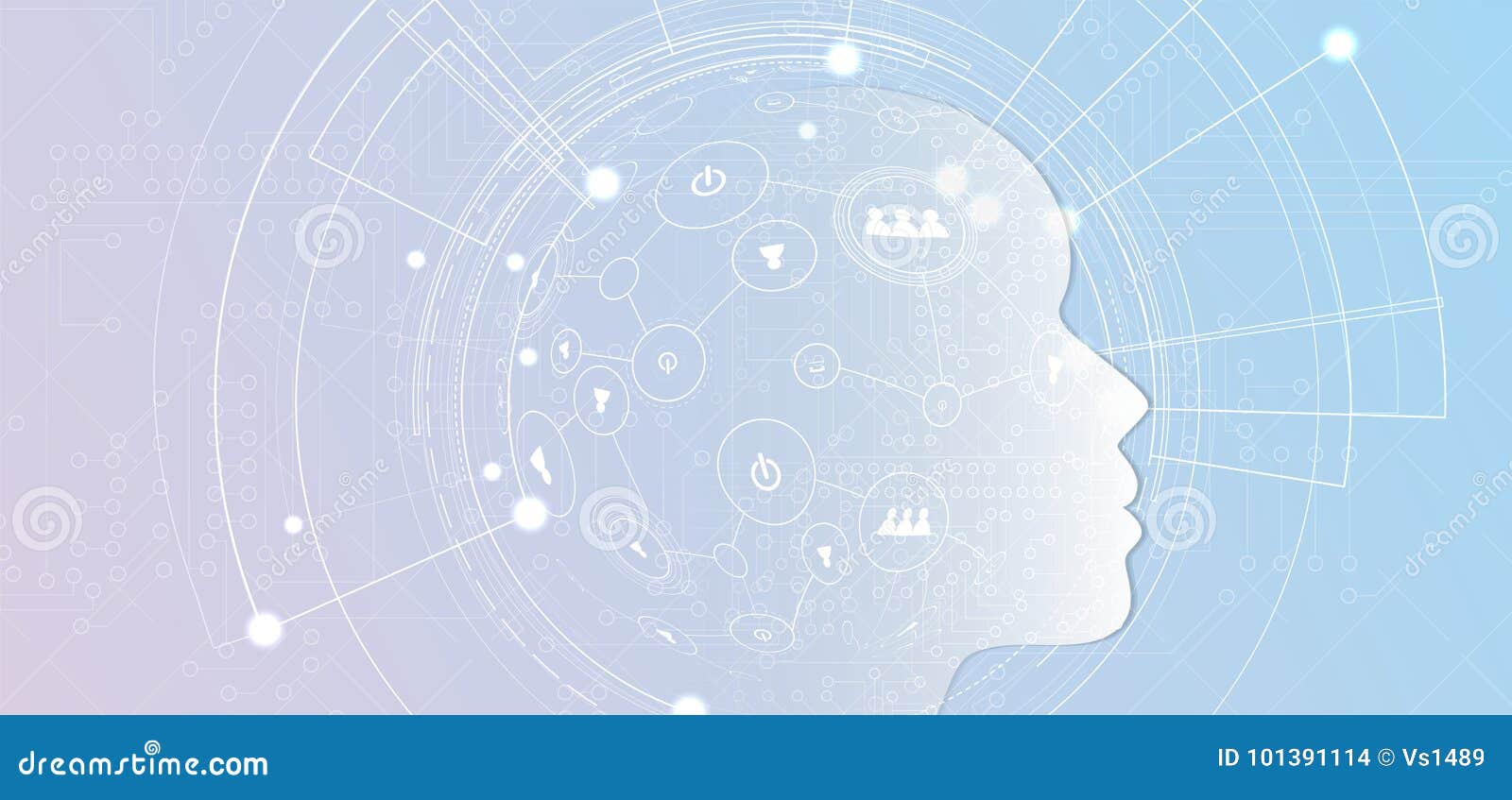 Artificial Intelligence. Technology Web Background Stock Vector ...