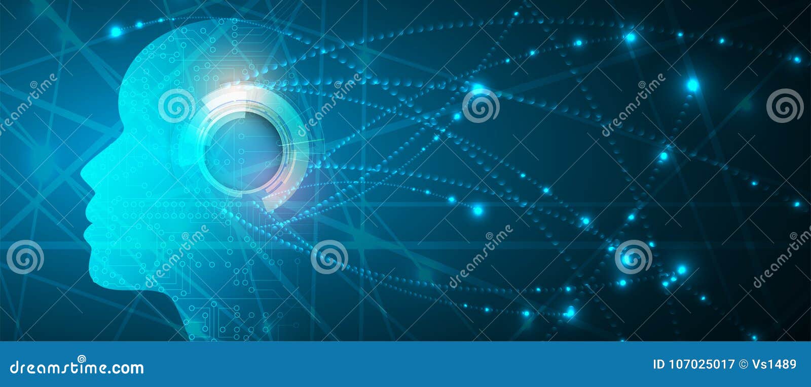 Artificial Intelligence. Technology Web Background Stock Vector ...