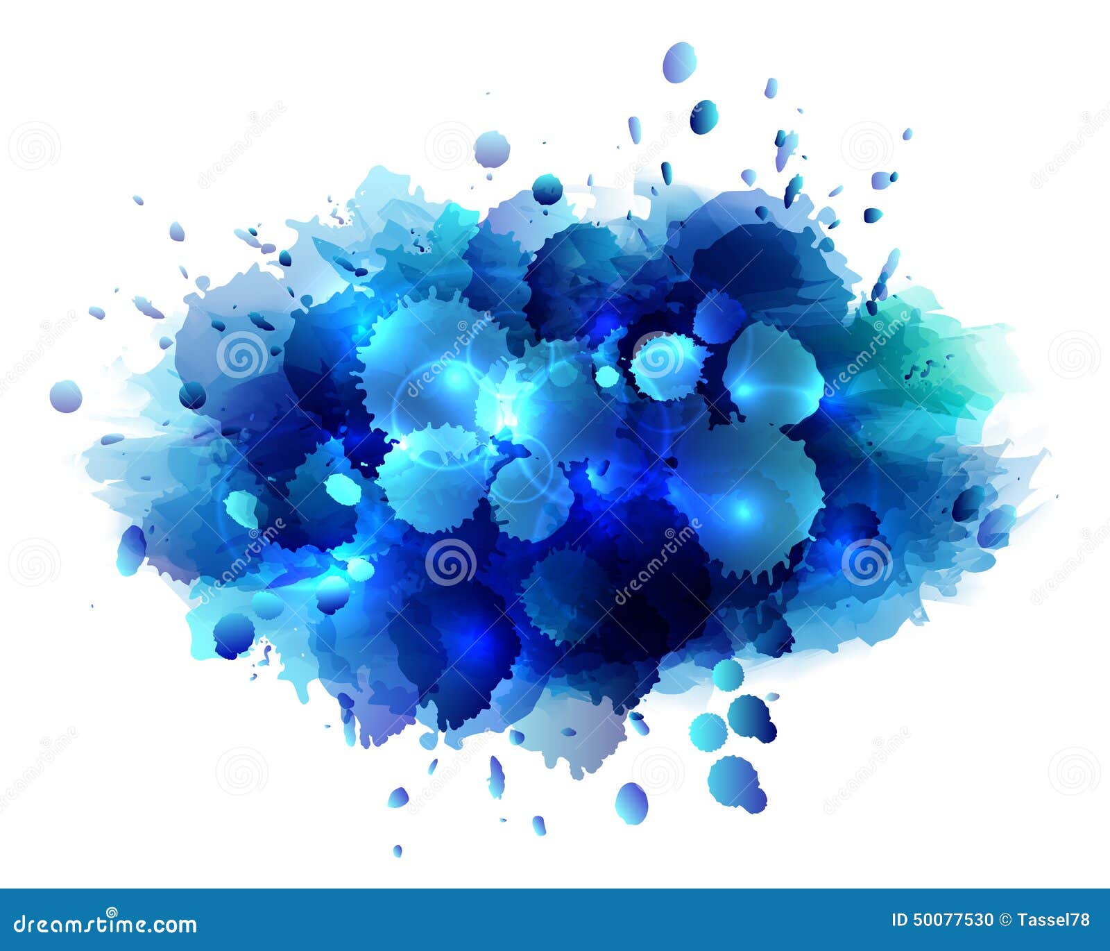 Abstract Artistic Background Of Blue Paint Vector Illustration ...