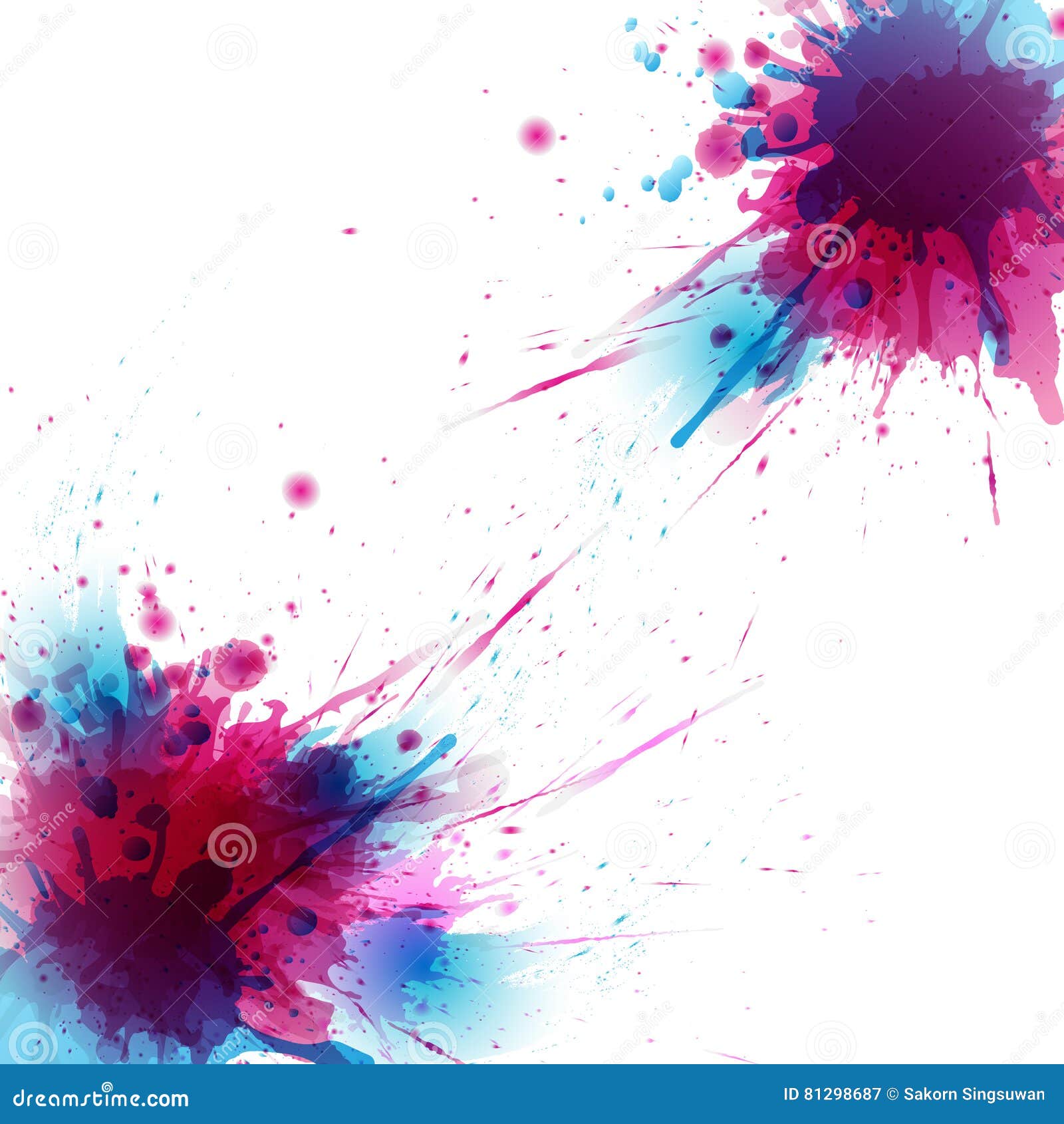 Abstract Artistic Background of Colors Stain Formed Stock Vector ...