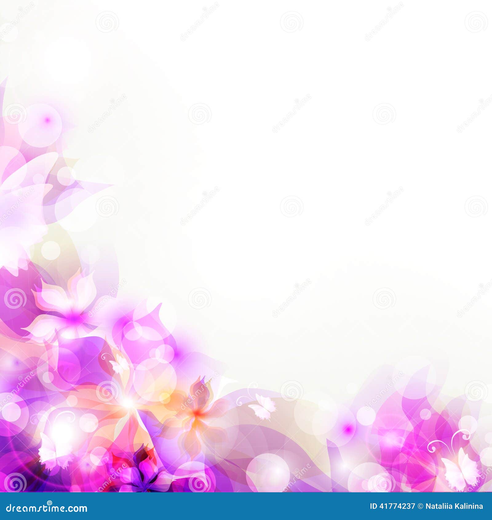 Abstract Artistic Background with Purple Floral Stock Vector ...