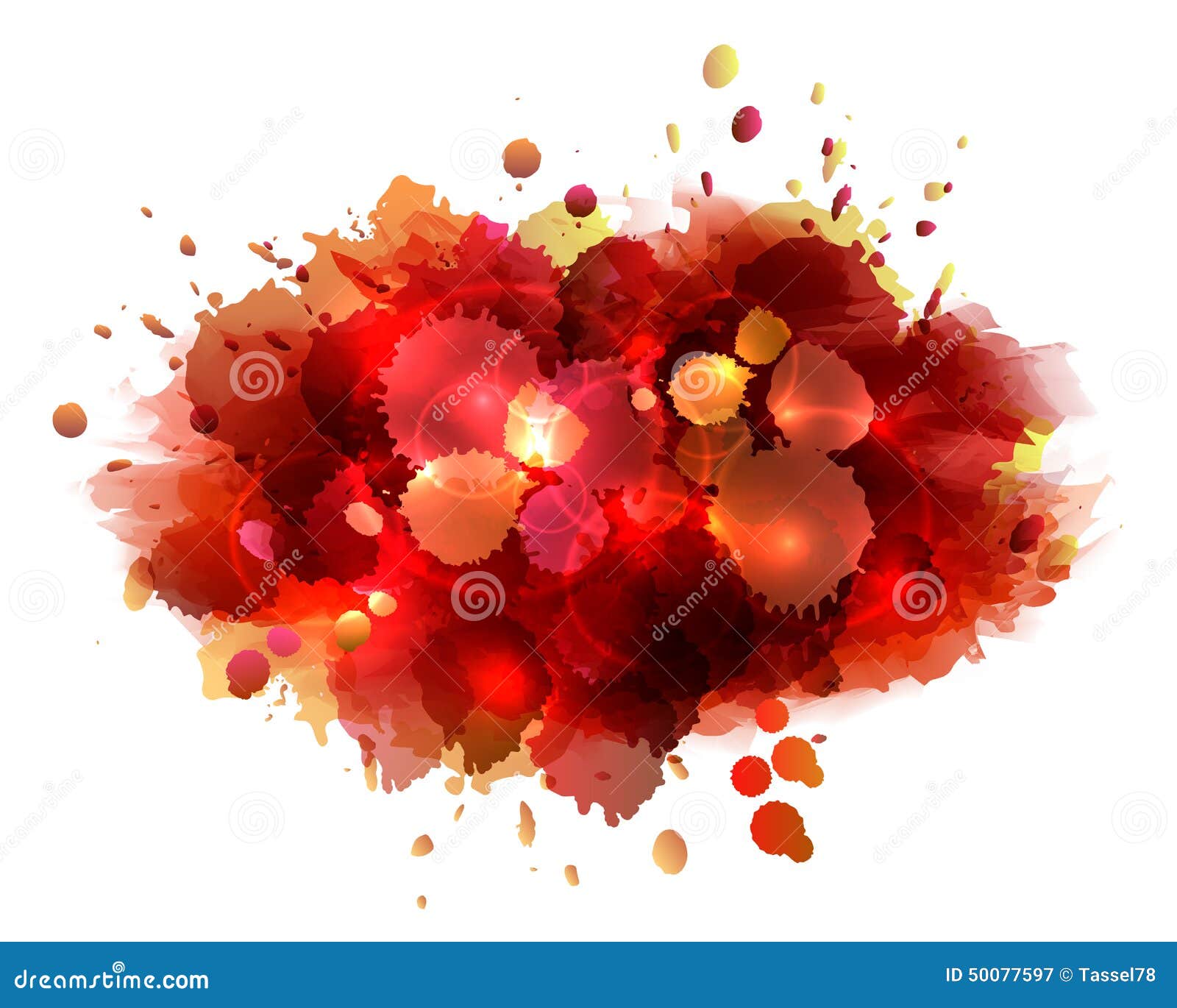 Abstract Artistic Background of Red Paint Splashes Stock Vector ...