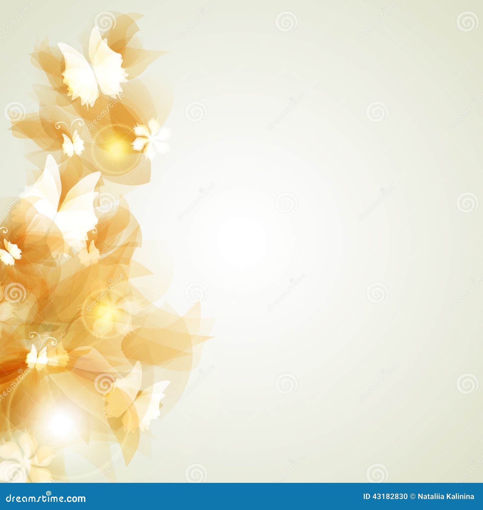 Abstract Artistic Background with Yellow Floral Stock Vector ...