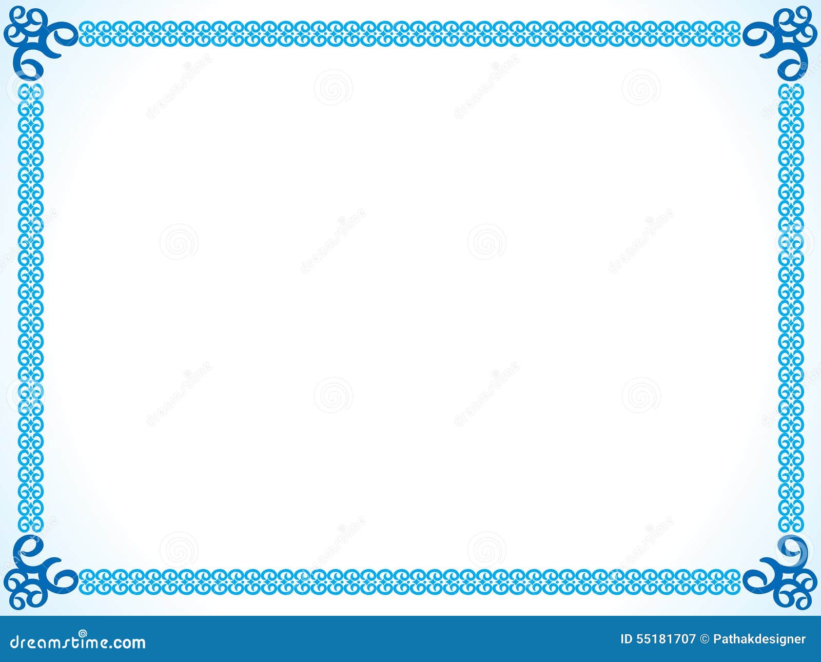 Abstract Artistic Blue Border Stock Vector - Illustration of painting ...