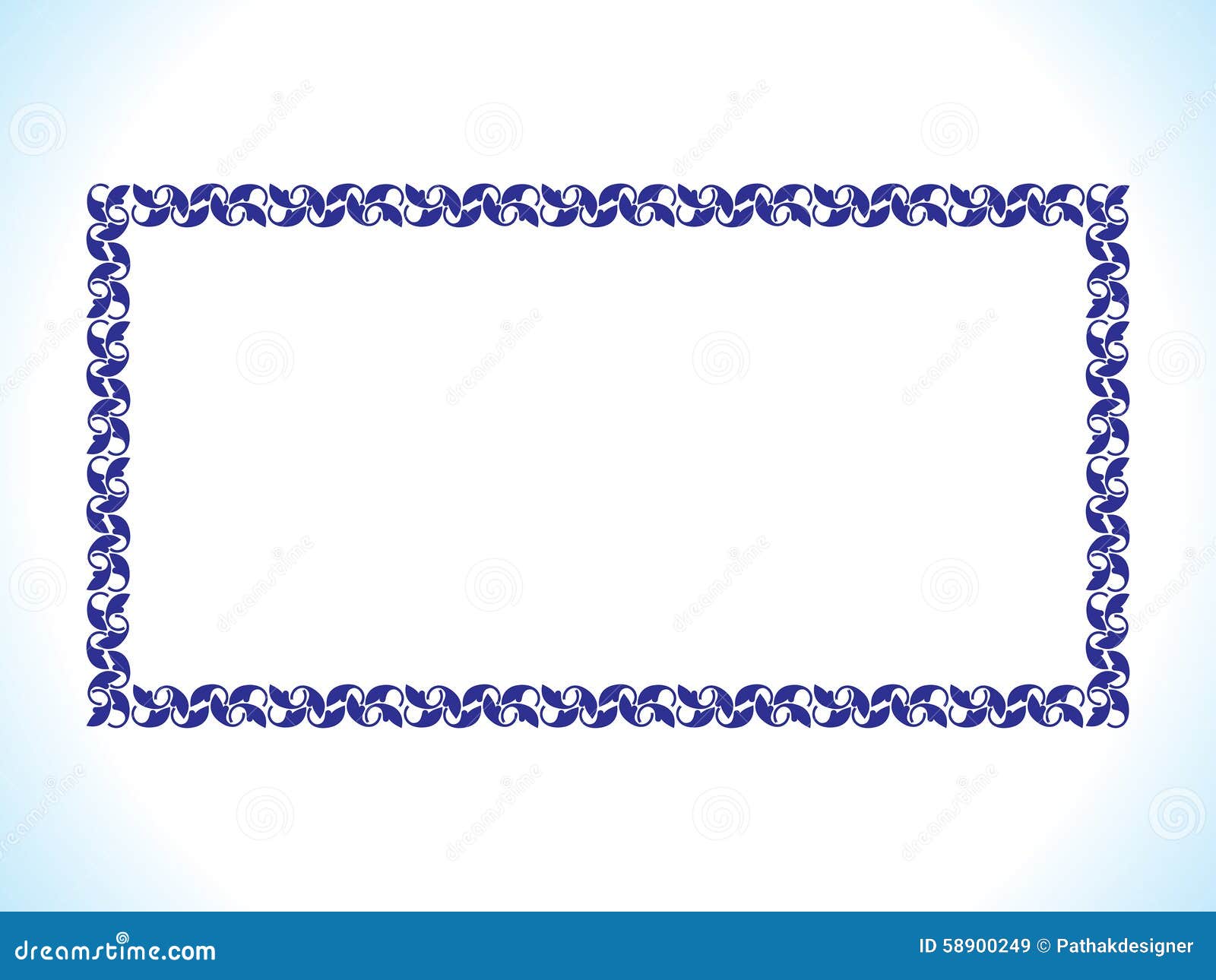 Abstract Artistic Blue Border Stock Vector - Illustration of elegant ...