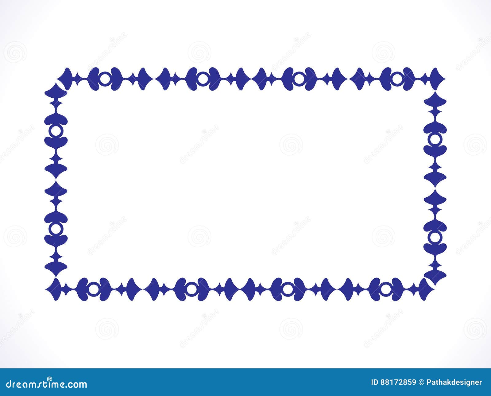 Abstract Artistic Blue Border Stock Vector - Illustration of decoration ...