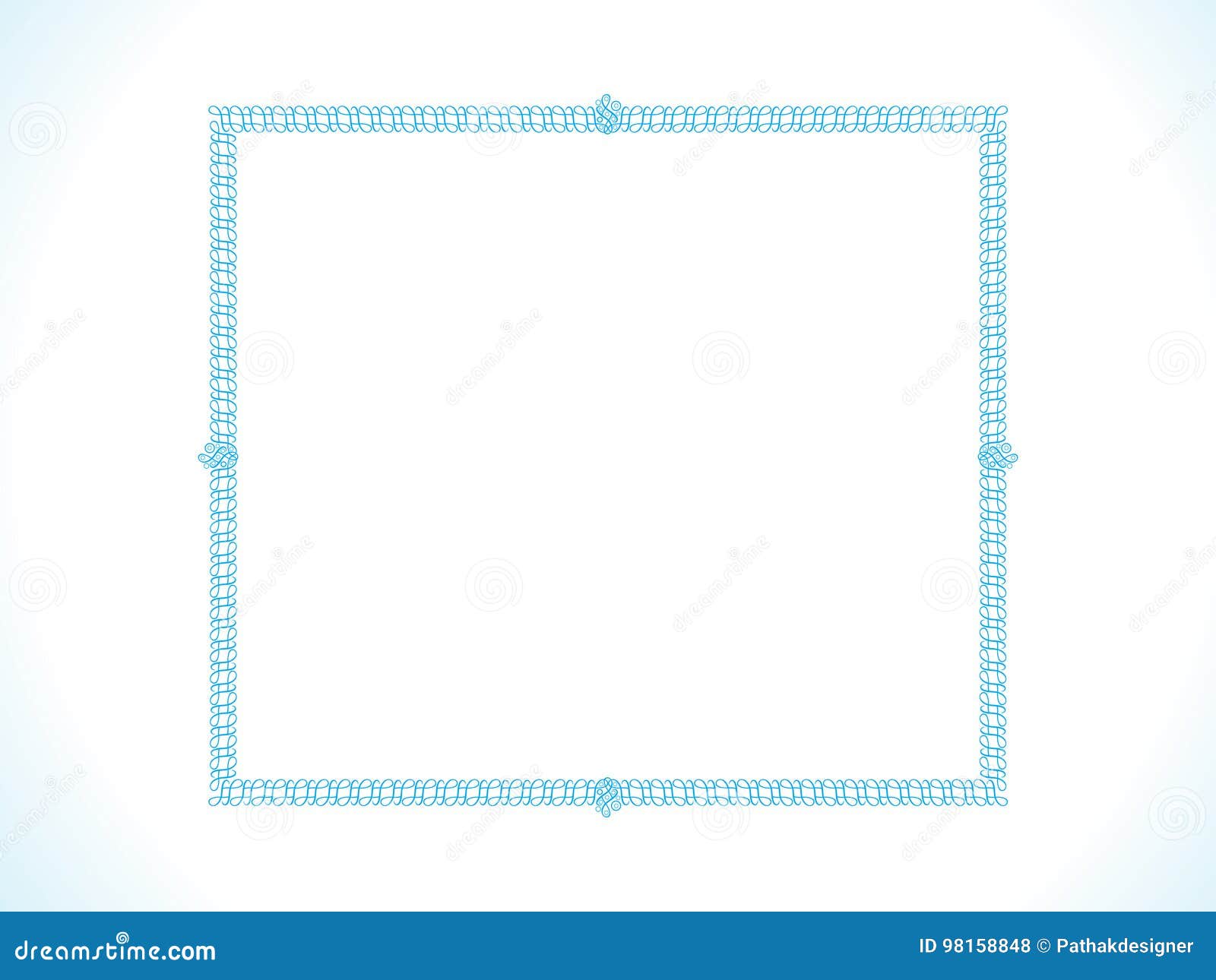 Abstract Artistic Blue Border Stock Vector - Illustration of elegant ...