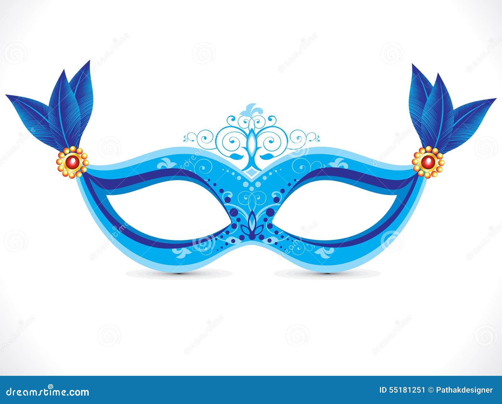 Abstract Artistic Blue Mask Stock Vector - Illustration of venice ...