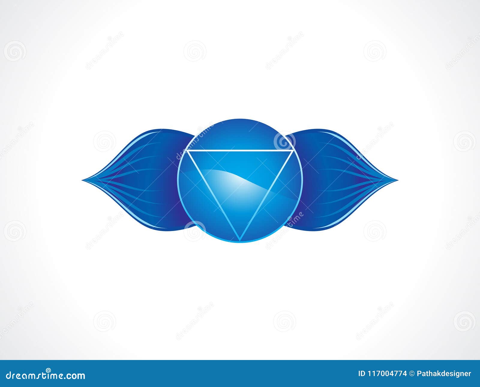 Abstract Artistic Blue Third Eye Chakra Stock Vector - Illustration of ...
