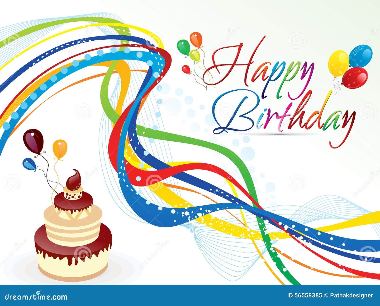 Abstract Artistic Colorful Birthday Background Stock Vector ...