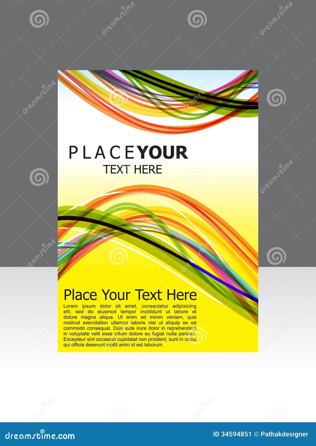 Abstract Artistic Colorful Flyer Template Stock Vector - Illustration ...
