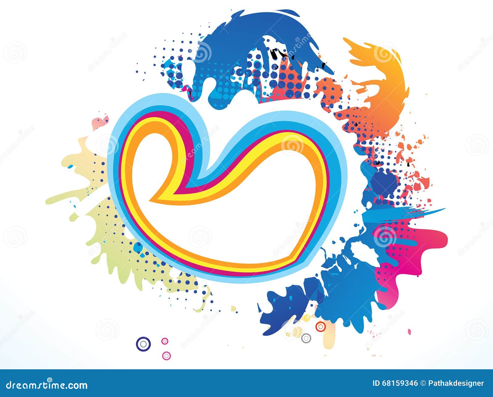 Abstract Artistic Colorful Heart Explode Stock Vector - Illustration of ...