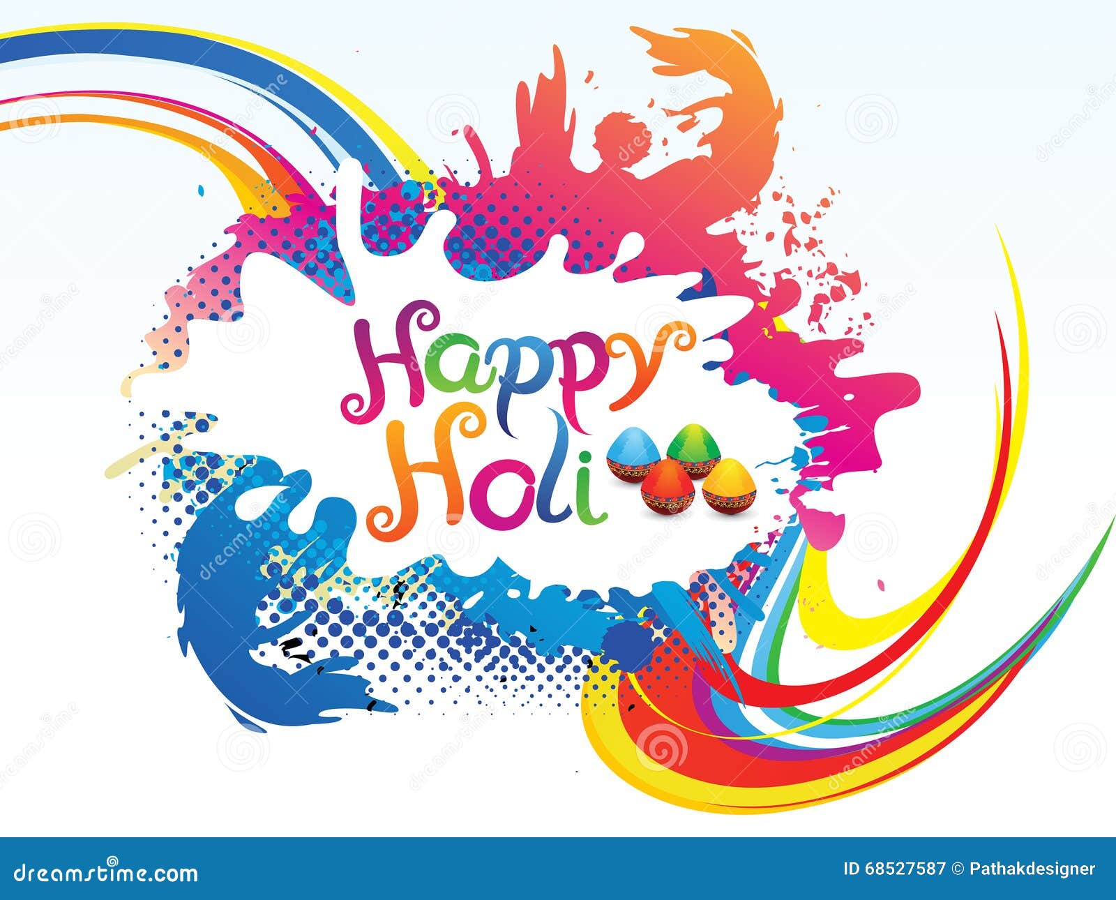 Abstract Artistic Colorful Holi Background Stock Vector - Illustration ...