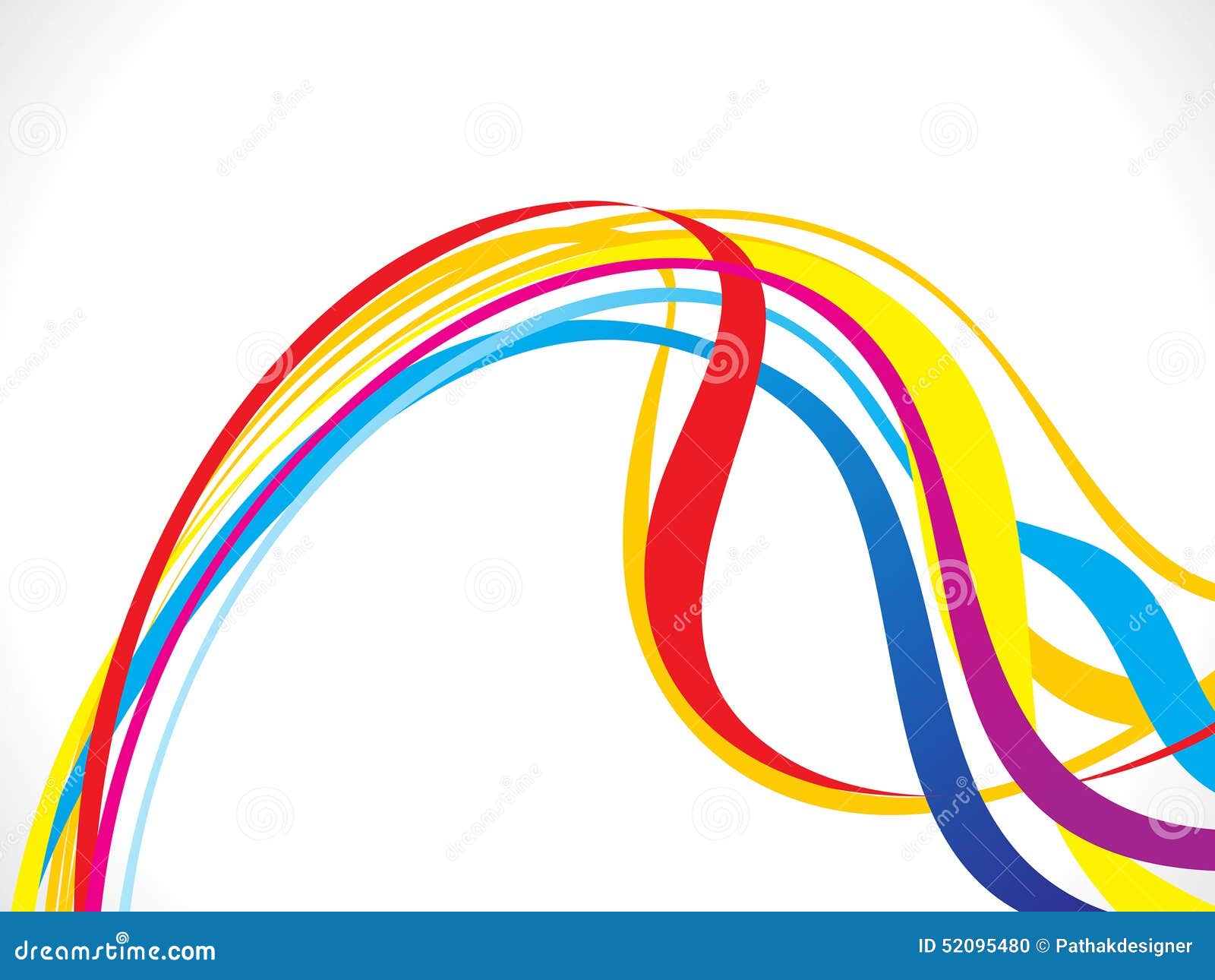 Abstract Artistic Colorful Line Wave Background Stock Vector ...