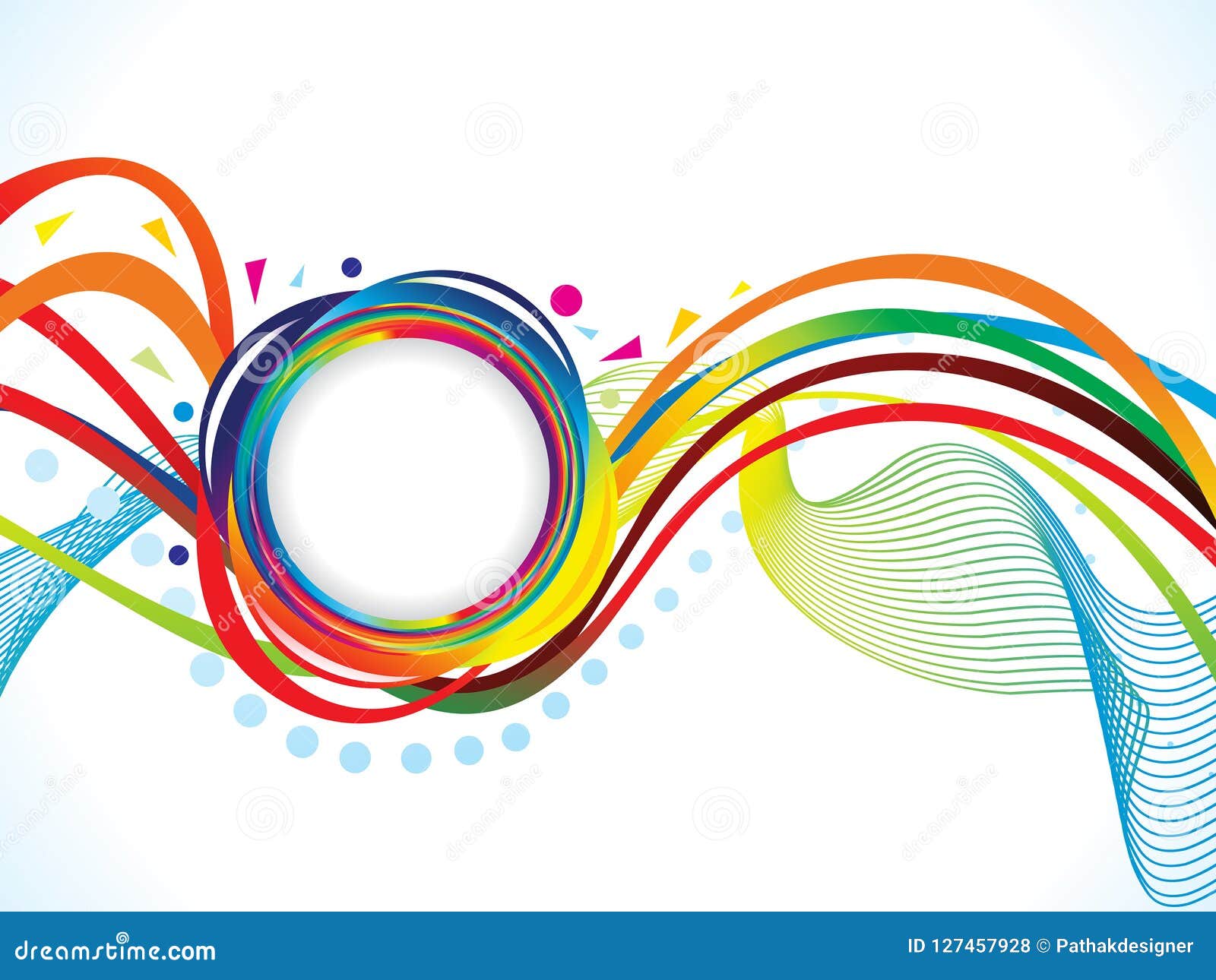 Abstract Artistic Colorful Line Wave Explode Stock Vector ...