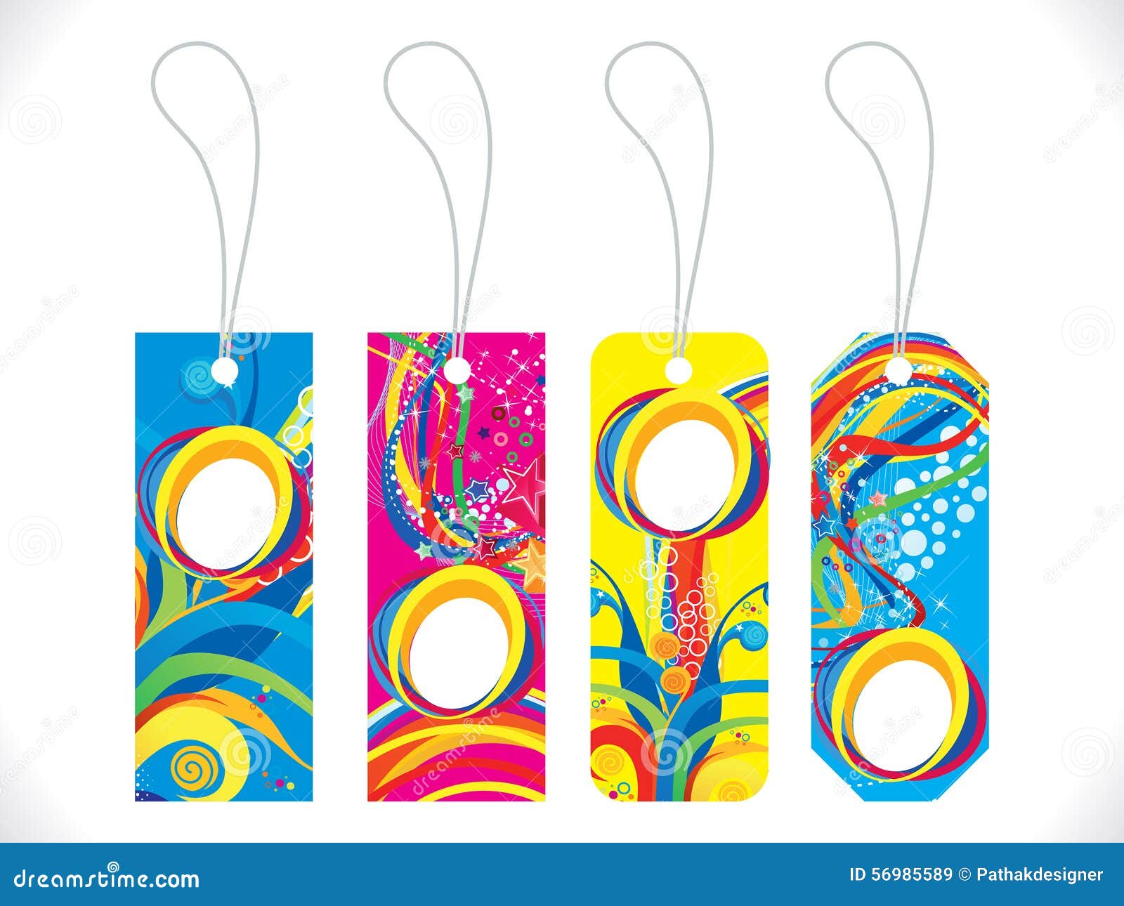 Abstract Artistic Colorful Multiple Tag Stock Vector - Illustration of ...