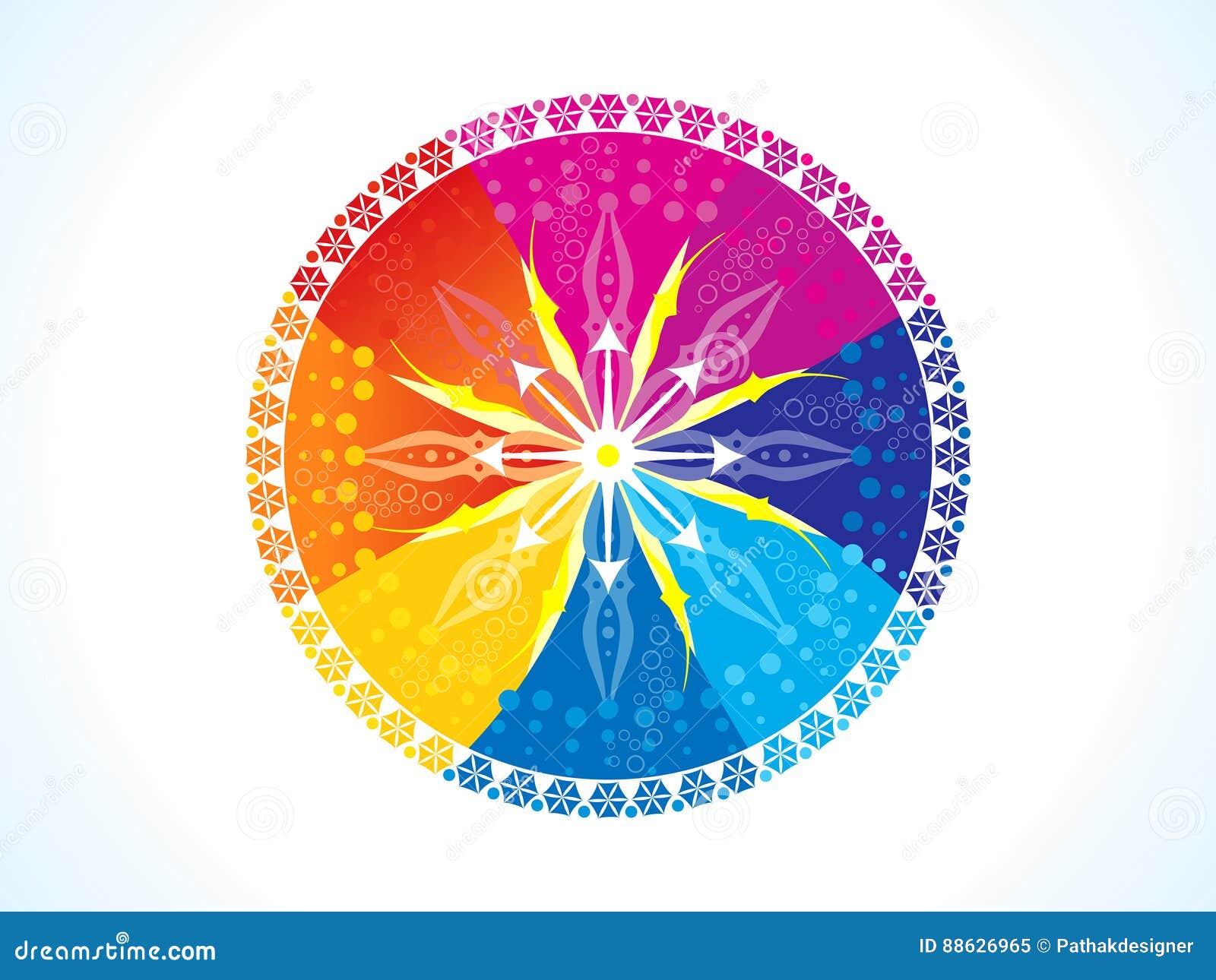 Abstract Artistic Colorful Rainbow Circle Stock Vector - Illustration ...