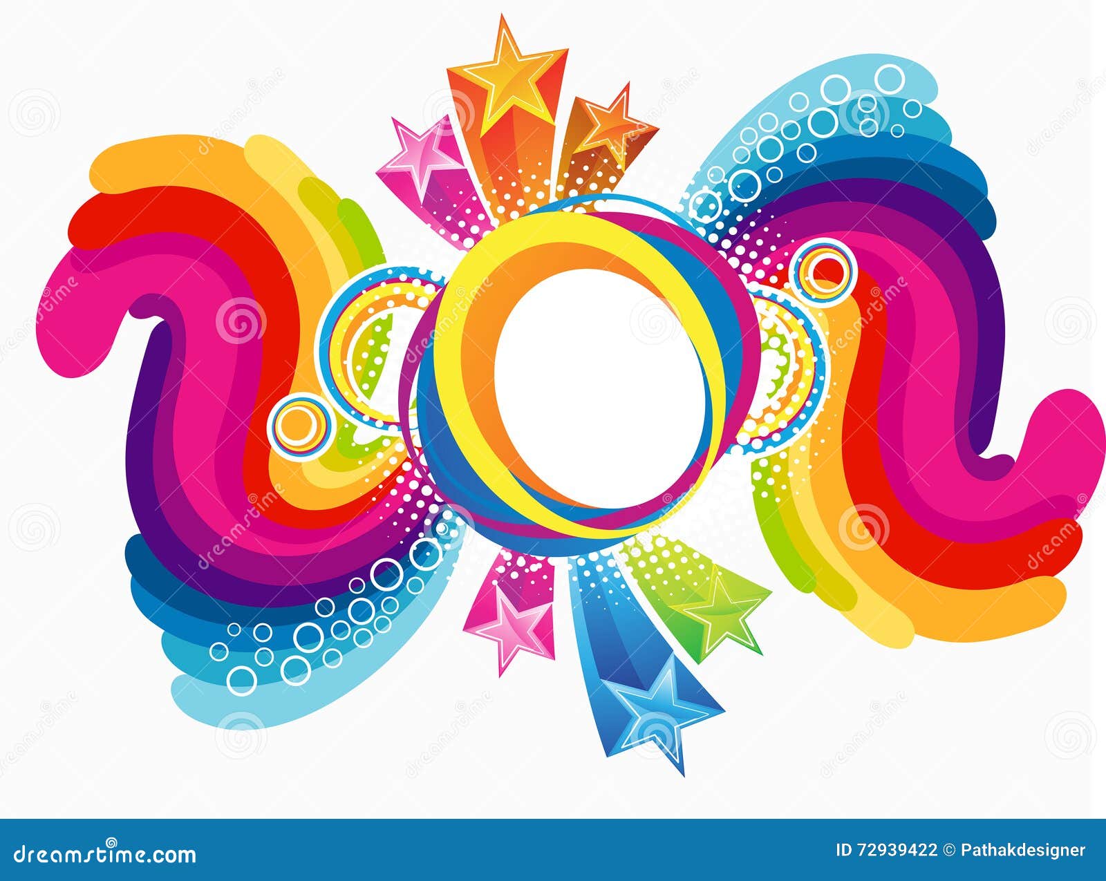 Abstract Artistic Colorful Rainbow Explode Stock Vector - Illustration ...