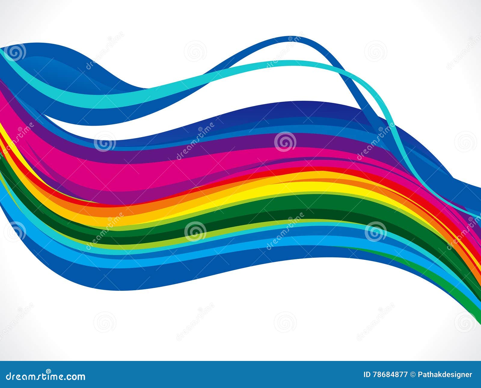 Abstract Artistic Colorful Rainbow Wave Background Stock Vector ...
