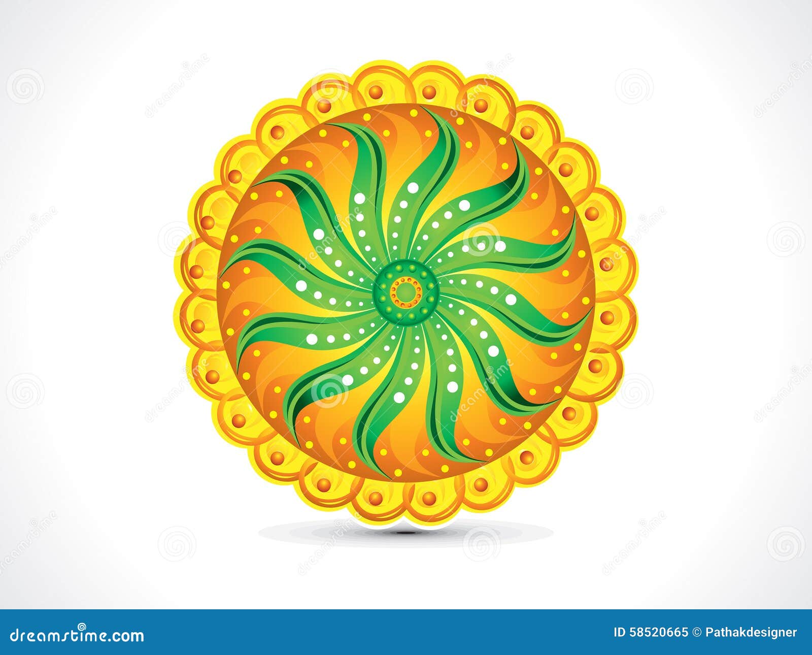 Abstract Artistic Colorful Rangoli Circle Stock Vector - Illustration ...