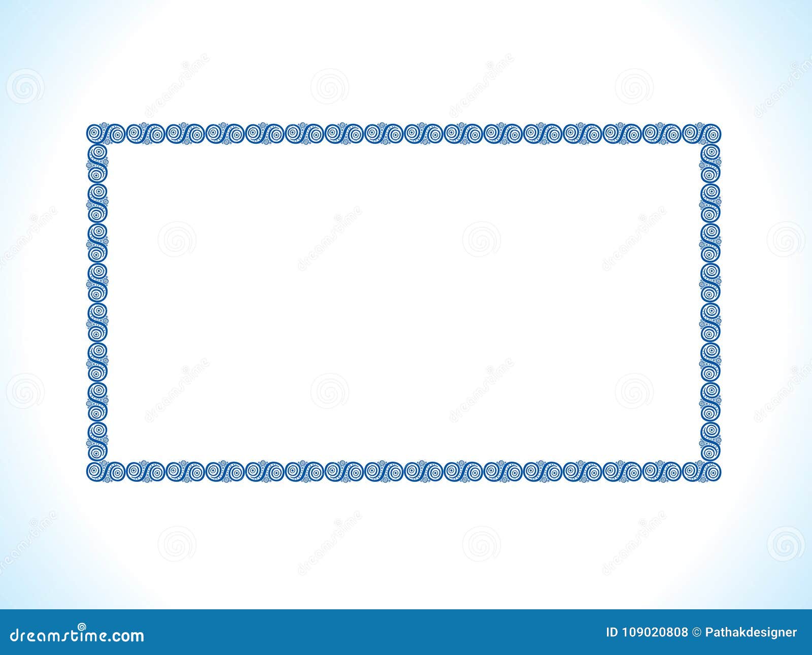Abstract Artistic Creative Blue Border Stock Vector - Illustration of ...
