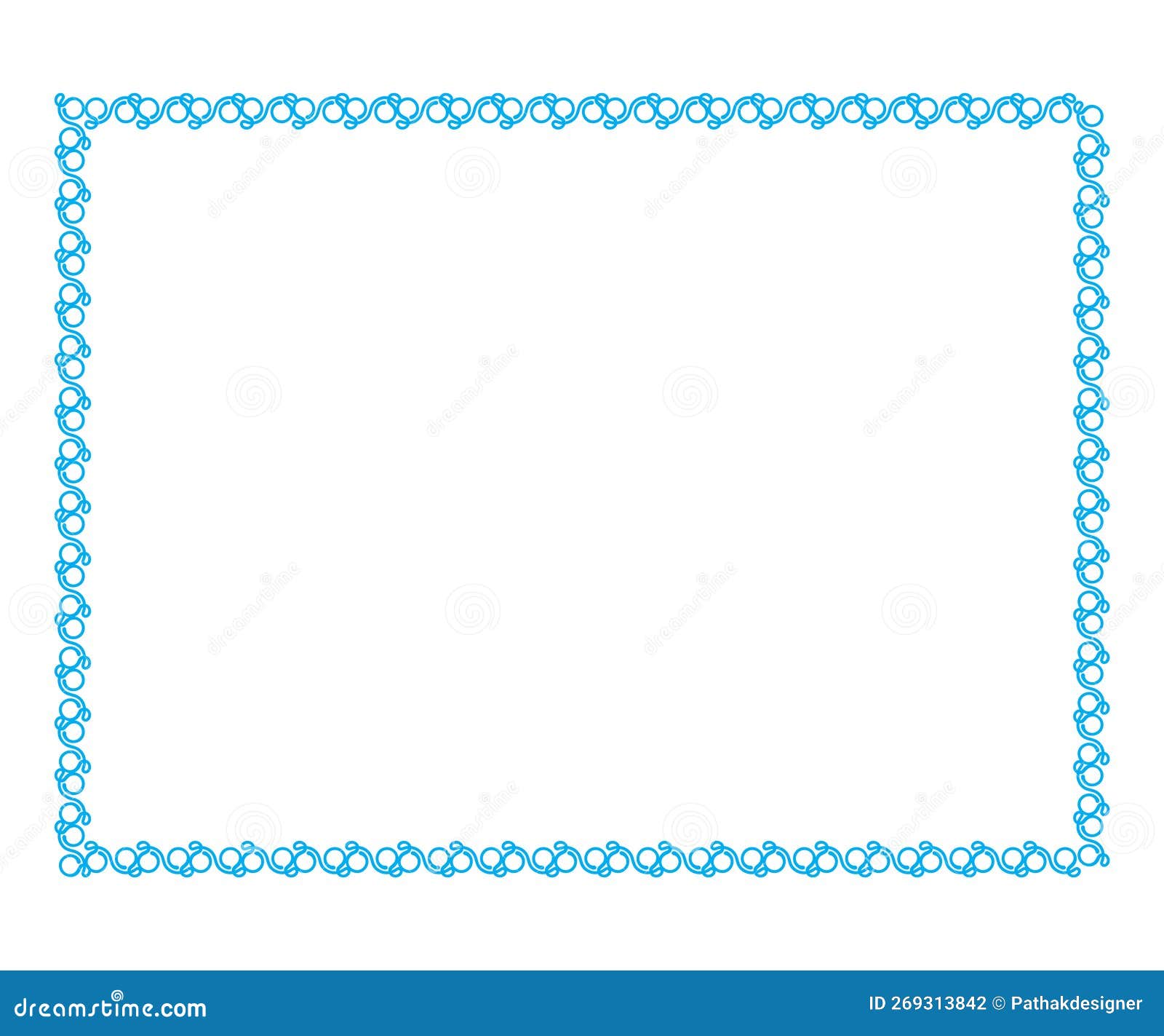 Abstract Artistic Creative Blue Border Stock Vector - Illustration of ...