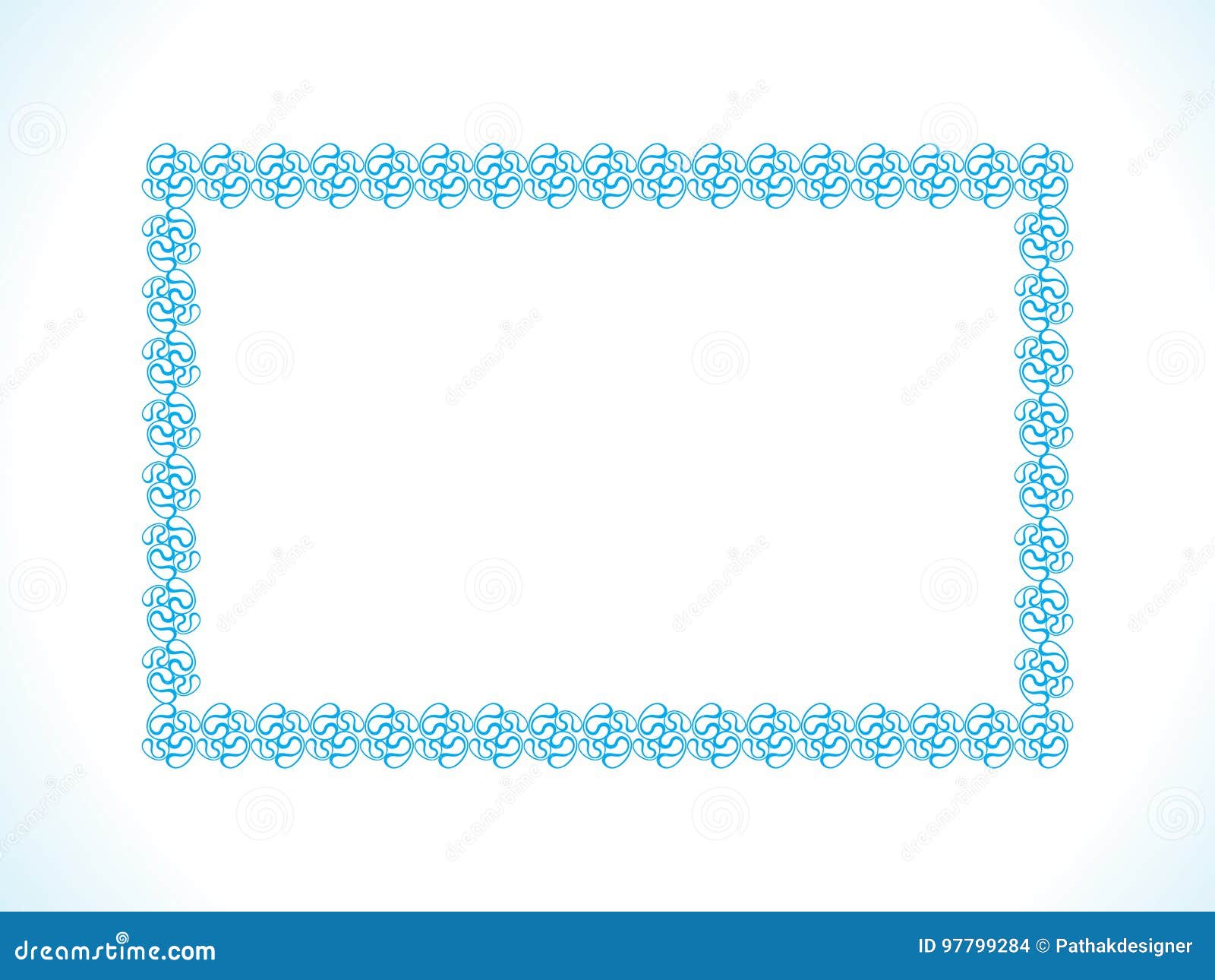 Abstract Artistic Creative Blue Border Stock Vector - Illustration of ...