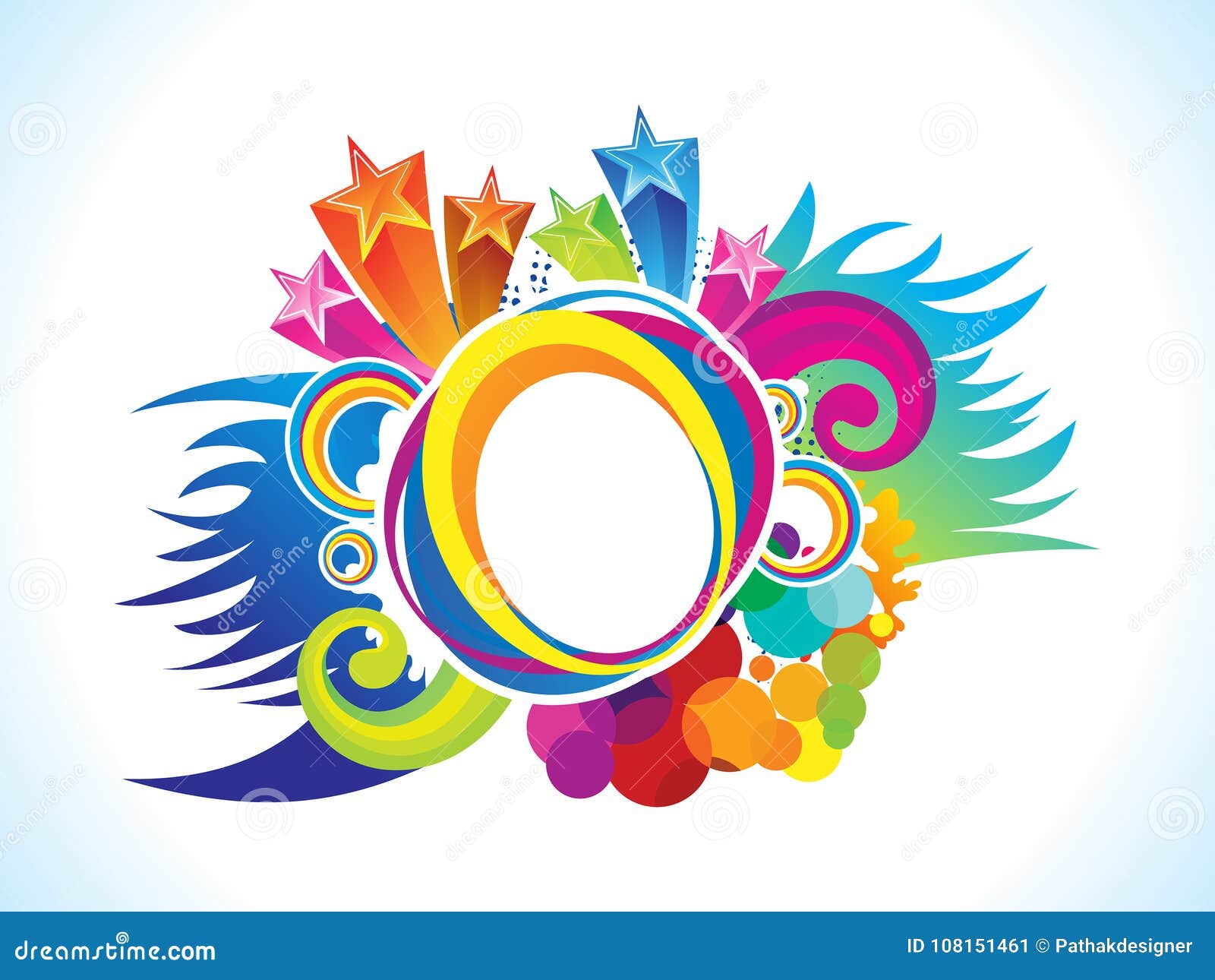 Abstract Artistic Creative Circle Explode Stock Vector - Illustration ...