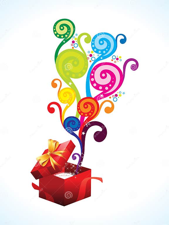 Abstract Artistic Creative Colorful Magic Box Stock Vector ...