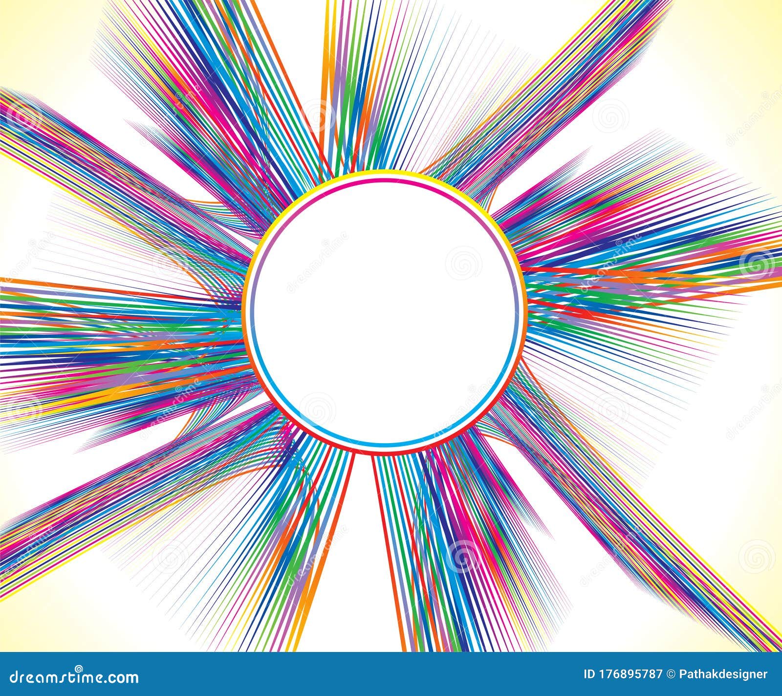 Abstract Artistic Creative Colorful Rainbow Circle Explode Stock Vector ...