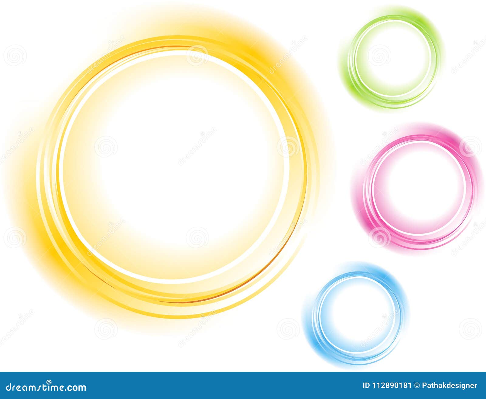 Abstract Artistic Creative Colorful Shiny Circles Stock Vector ...
