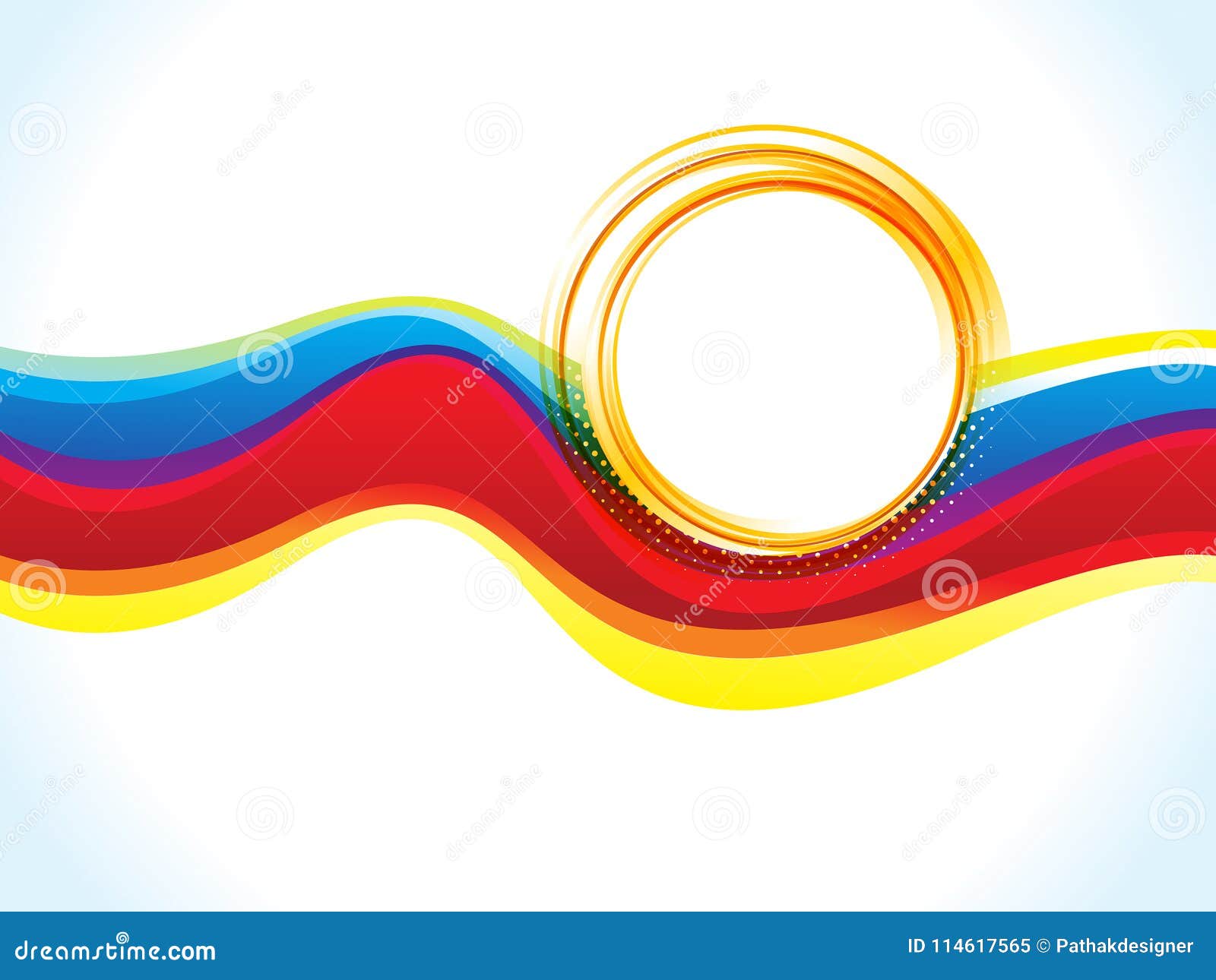 Abstract Artistic Creative Colorful Wave Circle Stock Vector ...