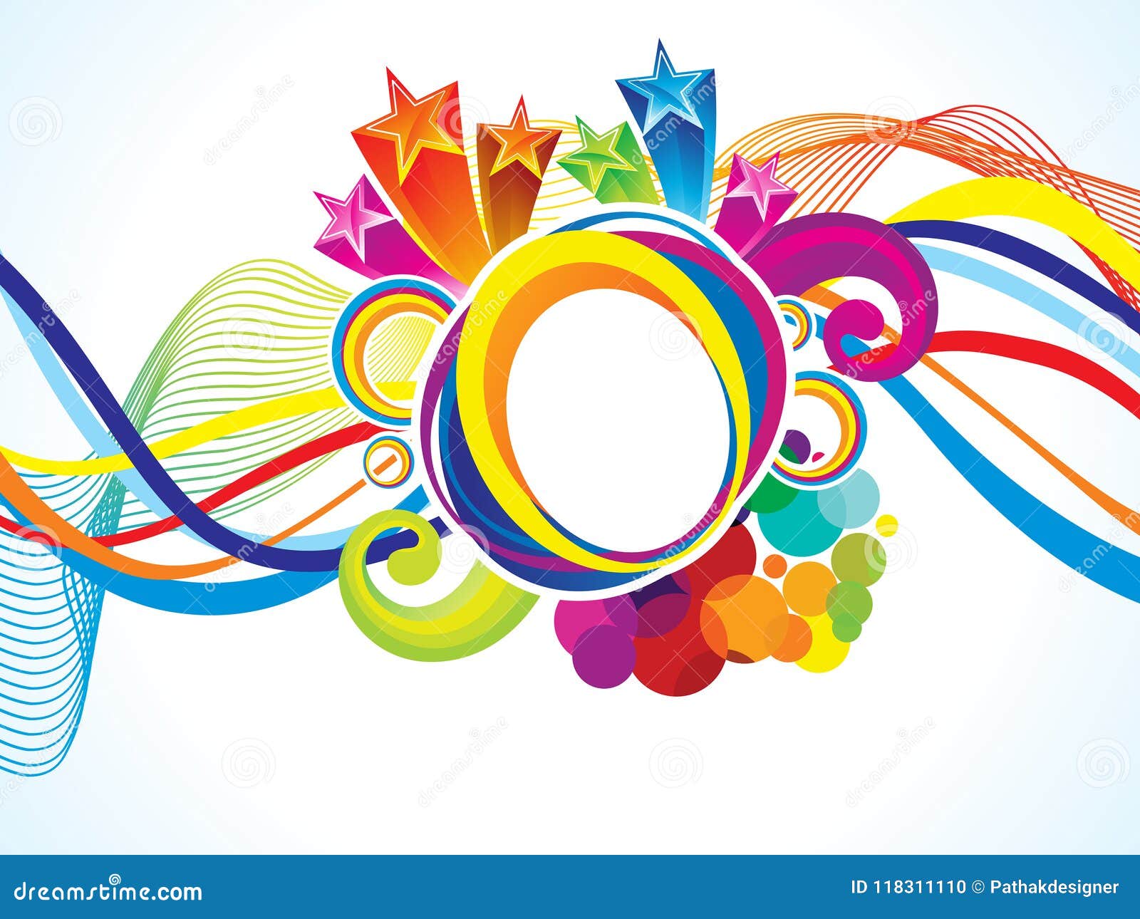 Abstract Artistic Creative Colorful Wave Explode Stock Vector ...