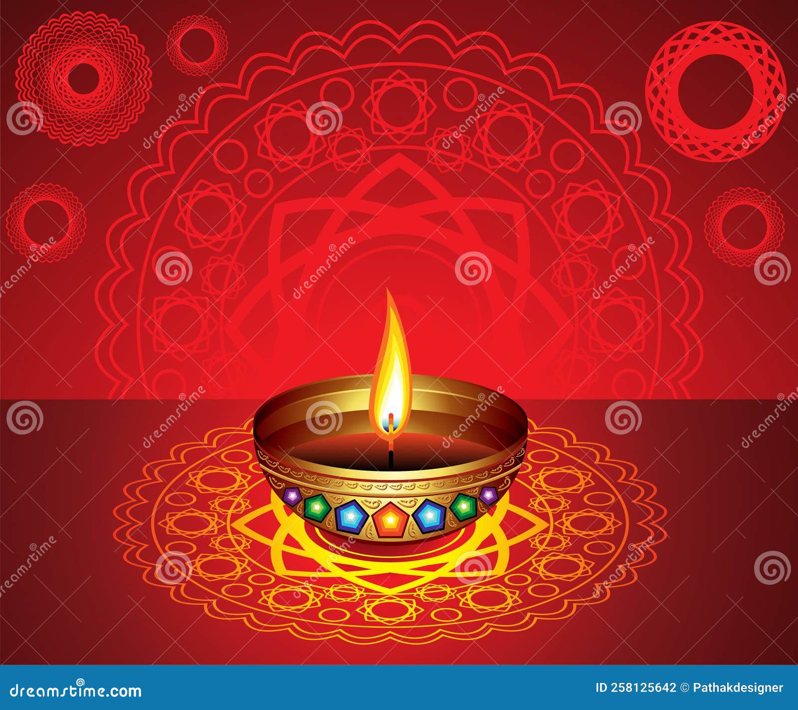 Abstract Artistic Creative Deepak Vector Illustration Stock Vector ...