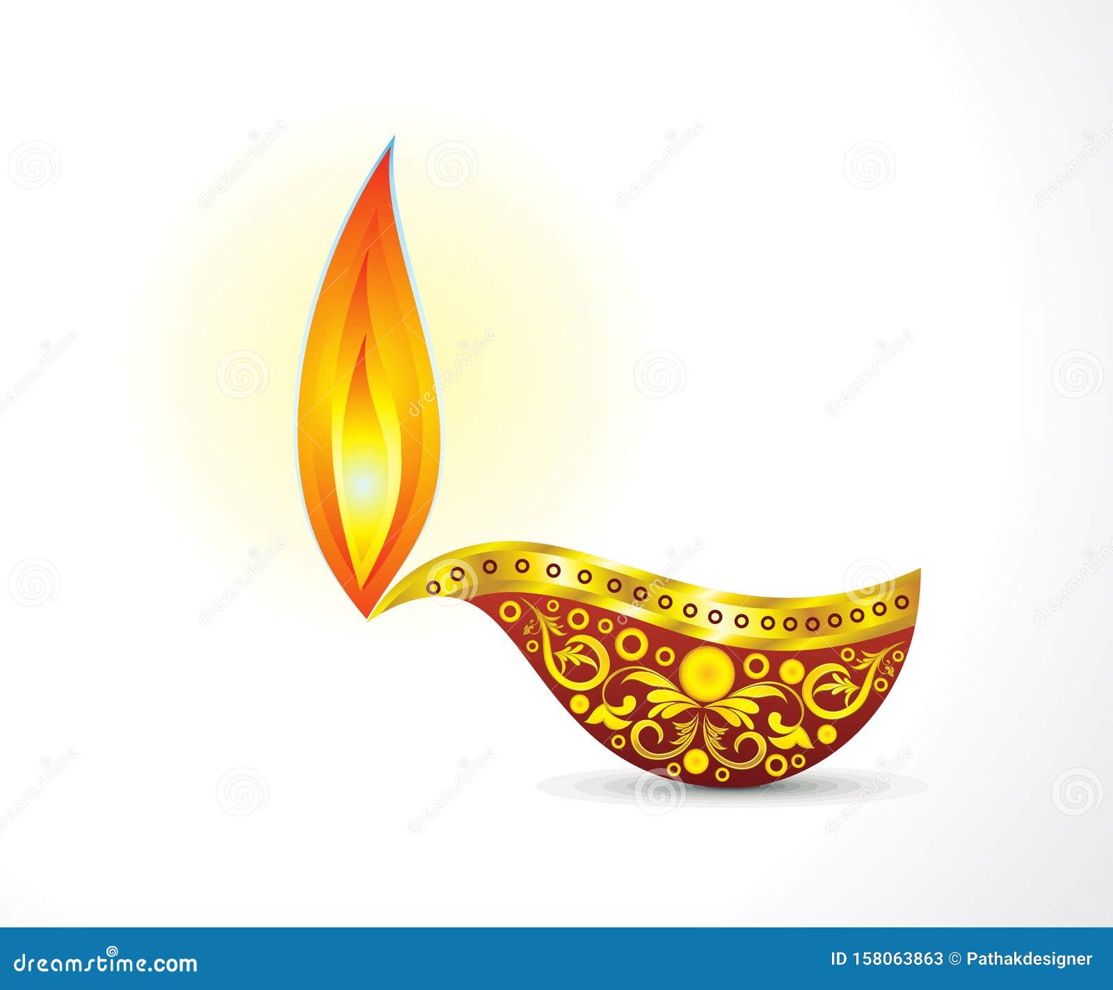 Abstract Artistic Creative Diwali Deepak Stock Vector - Illustration of ...