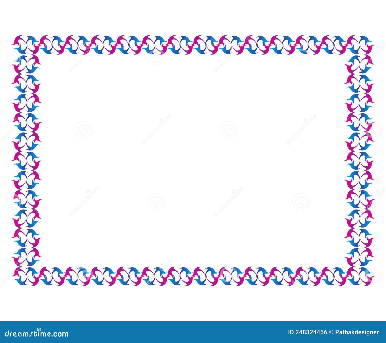 Abstract Artistic Creative Floral Border Stock Vector - Illustration of ...