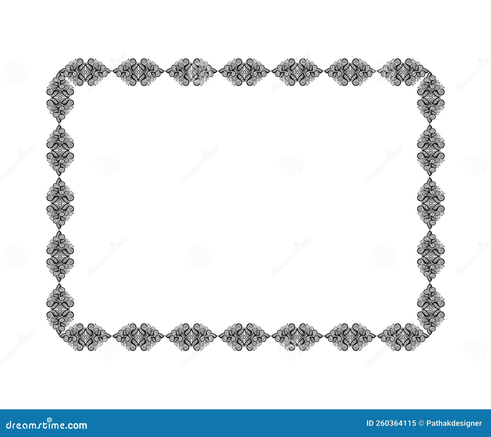 Abstract Artistic Creative Floral Border Stock Vector - Illustration of ...