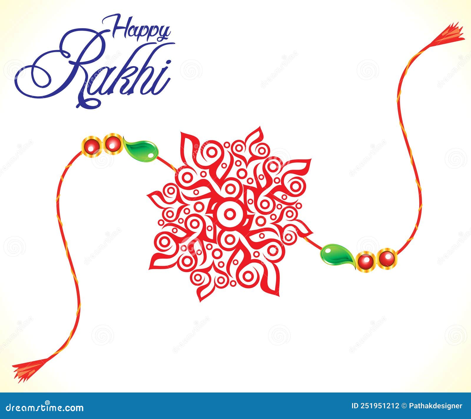Abstract Artistic Creative Floral Rakhi Stock Vector - Illustration of ...