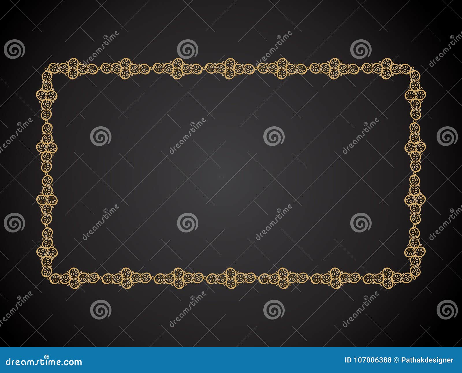 Abstract Artistic Creative Golden Border Stock Vector - Illustration of ...