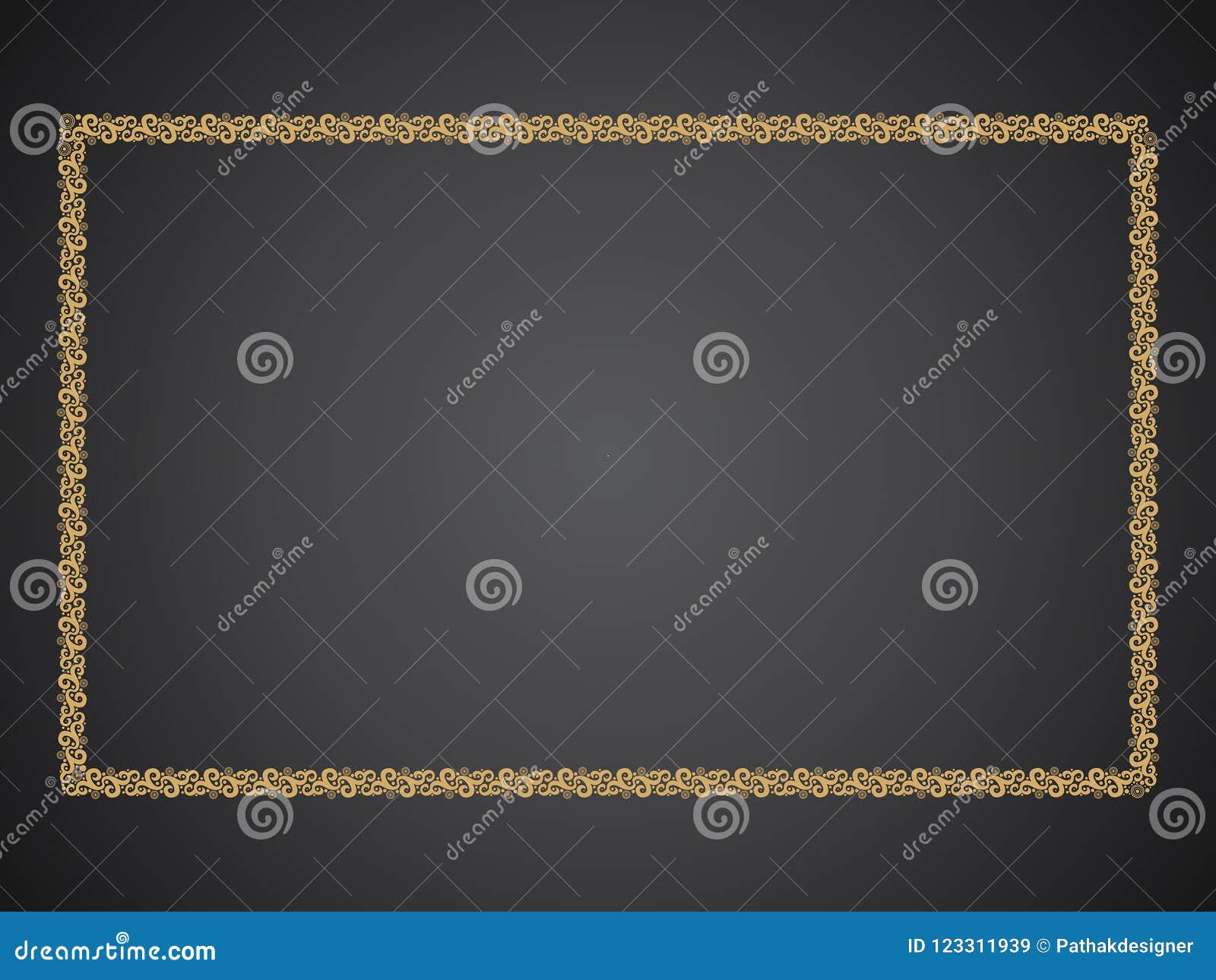 Abstract Artistic Creative Golden Border Stock Vector - Illustration of ...