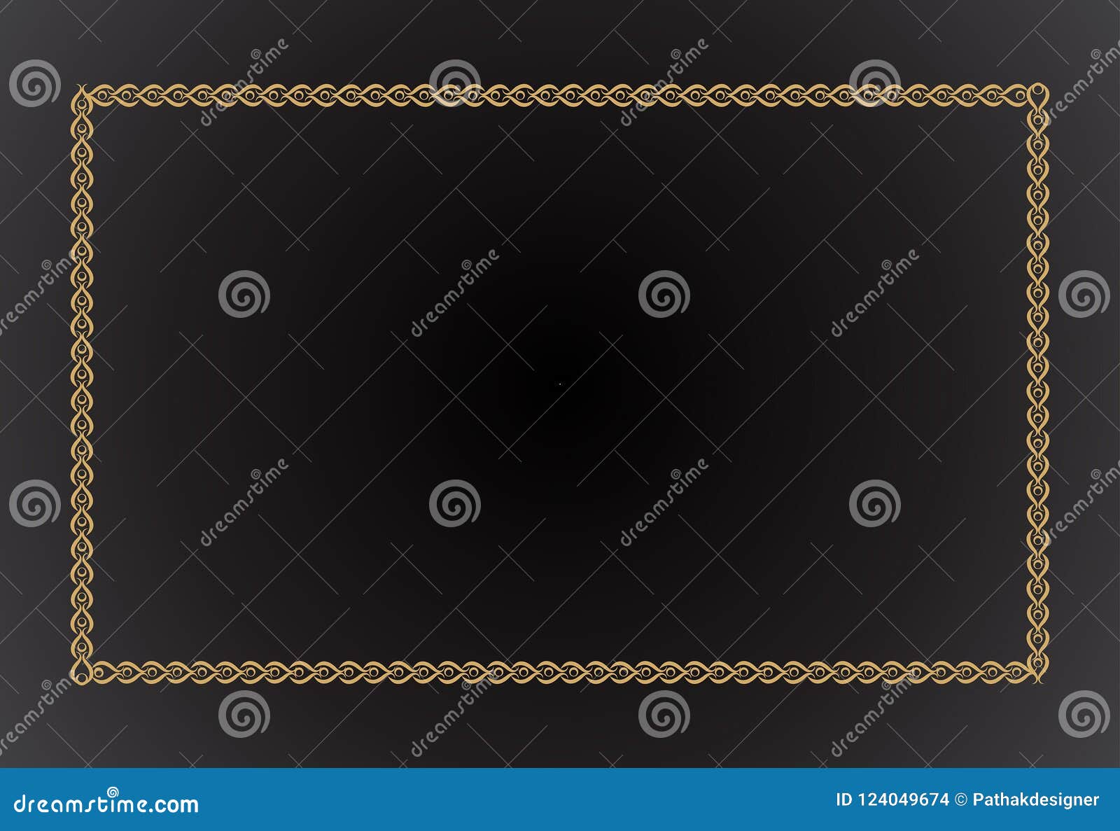 Abstract Artistic Creative Golden Border Stock Vector - Illustration of ...
