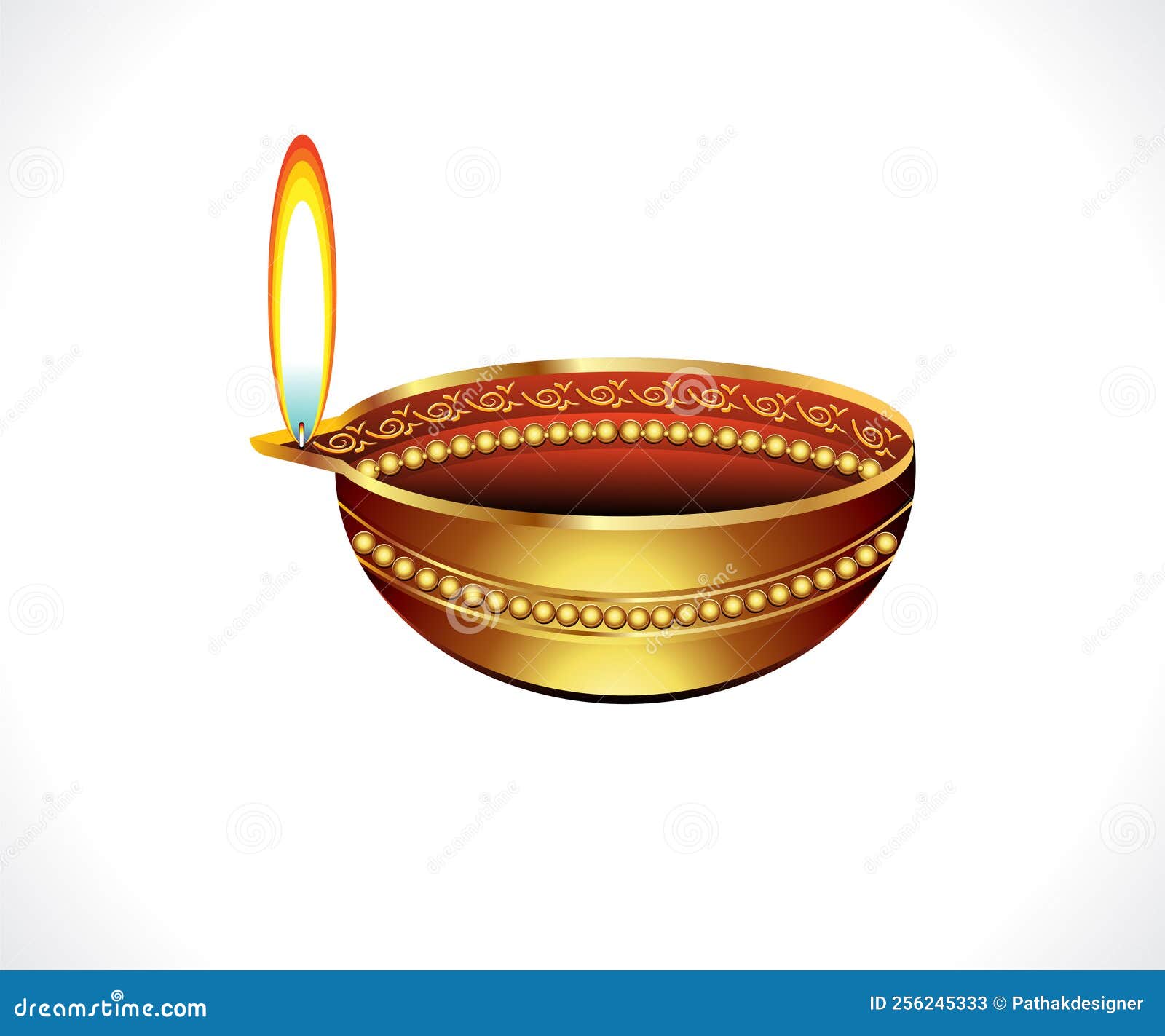 Abstract Artistic Creative Golden Deepak Stock Vector - Illustration of ...