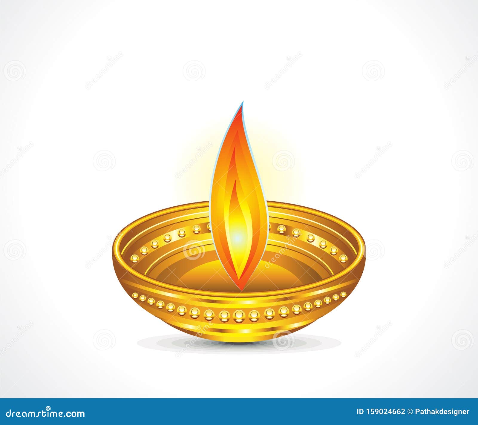 Abstract Artistic Creative Golden Deepak Stock Vector - Illustration of ...