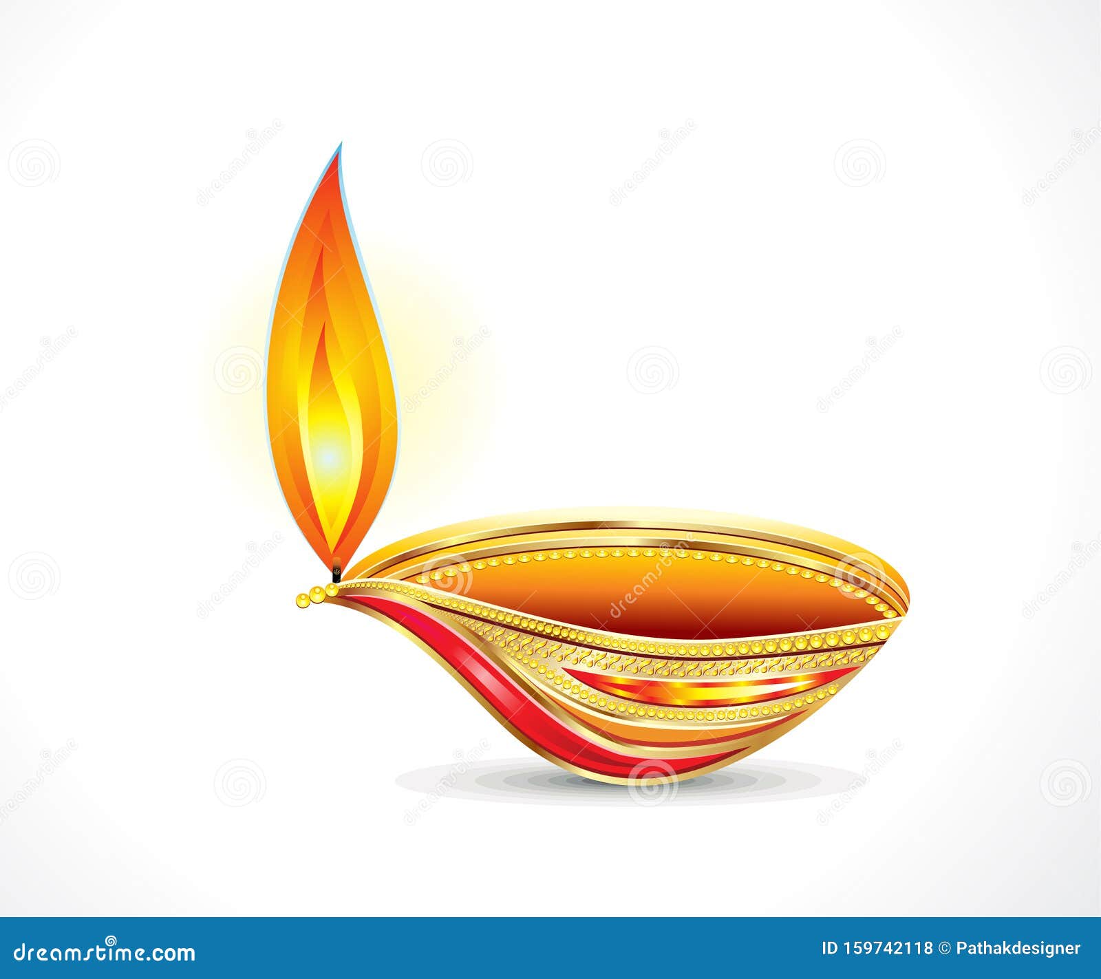 Abstract Artistic Creative Golden Deepak Stock Vector - Illustration of ...