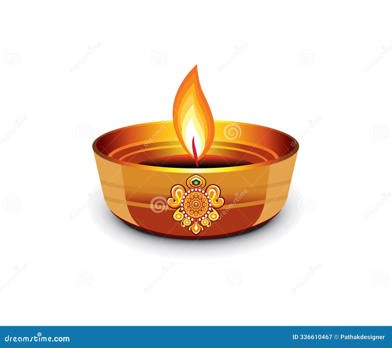 Abstract Artistic Creative Golden Deepak Stock Illustration ...