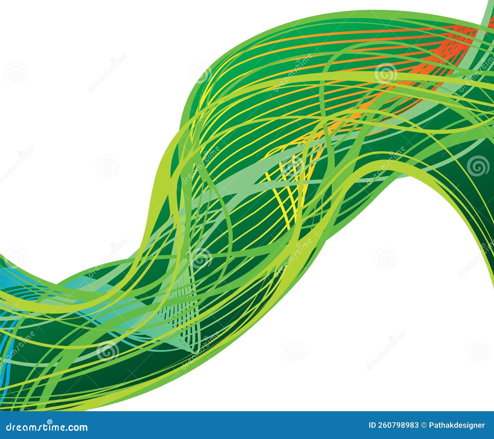 Abstract Artistic Creative Green Wave Stock Vector - Illustration of ...