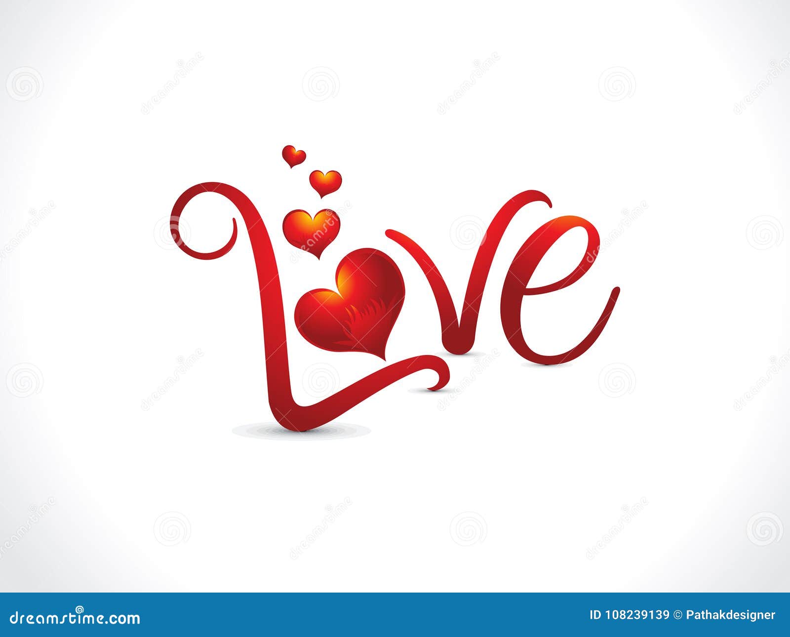 Abstract Artistic Creative Love Text Stock Vector - Illustration of ...